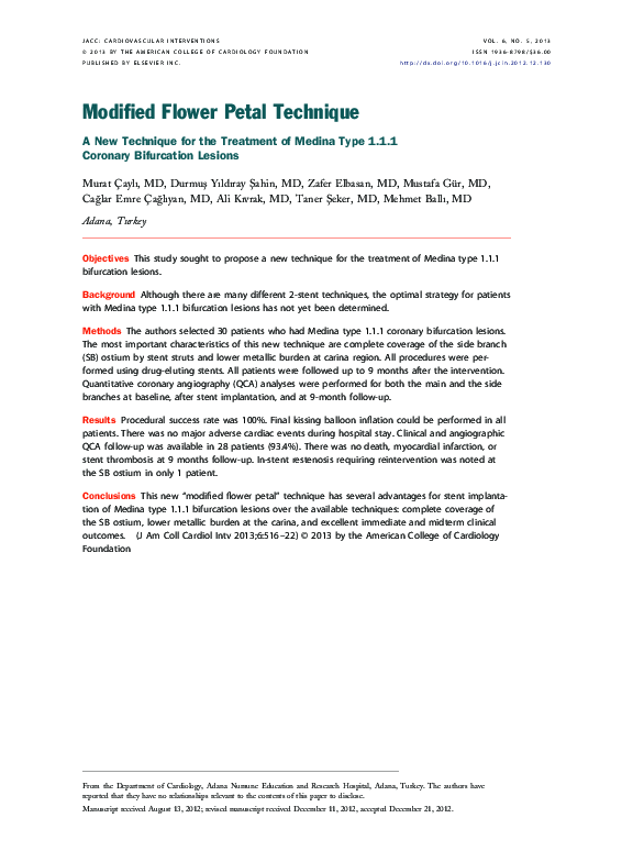 (PDF) Modified Flower Petal Technique