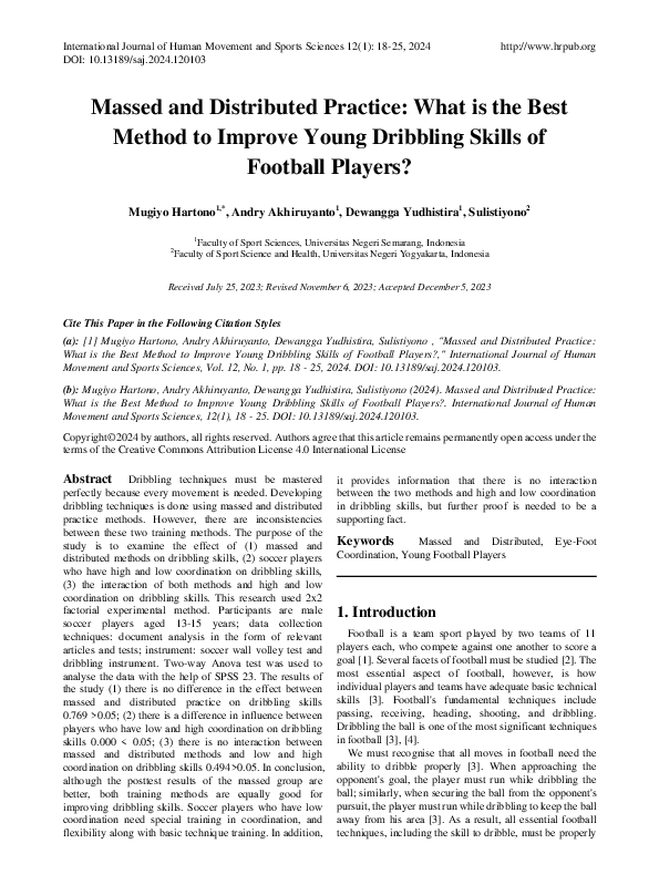 (PDF) Massed and Distributed Practice: What is the Best Method to ...