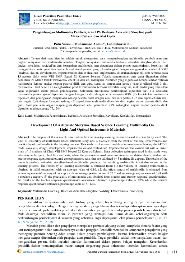 (PDF) Pengembangan Multimedia Pembelajaran IPA Berbasis Articulate Storyline Pada Materi Cahaya ...