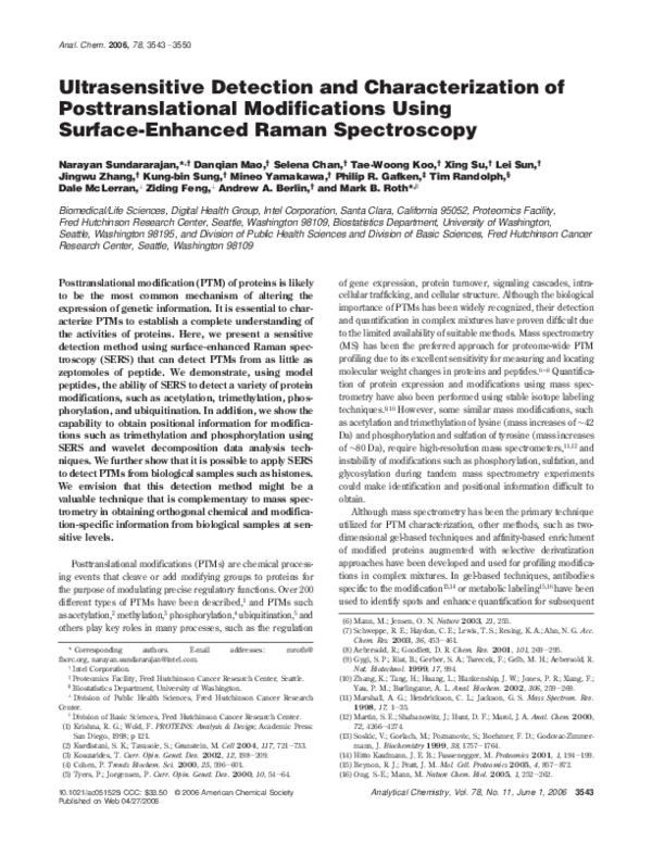 (PDF) Ultrasensitive Detection and Characterization of ... (PDF) Ultrasensitive Detection and Characterization of ...