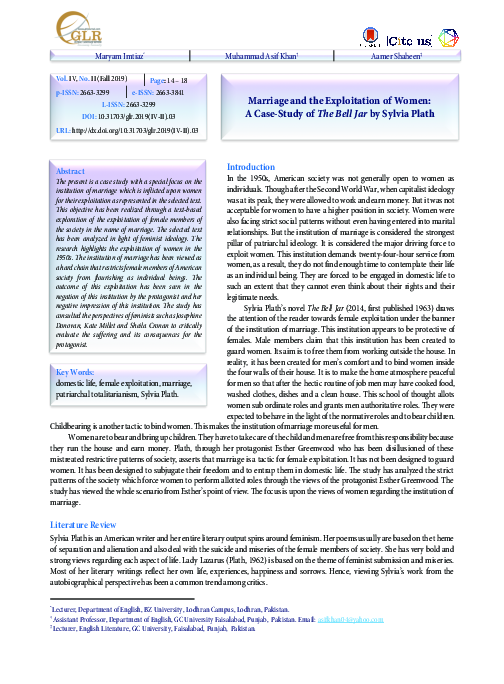 (PDF) Marriage and the Exploitation of Women: A Case-Study of The Bell ...