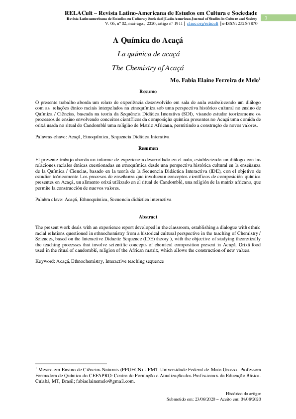 (PDF) A Química Do Acaçá