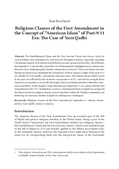 (PDF) Religious Clauses of the First Amendment in the Concept of ...