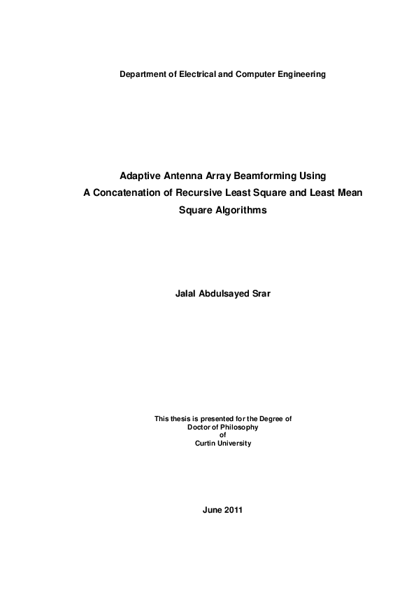 Pdf Adaptive Antenna Array Beamforming Using A Concatenation Of Recursive Least Square And 