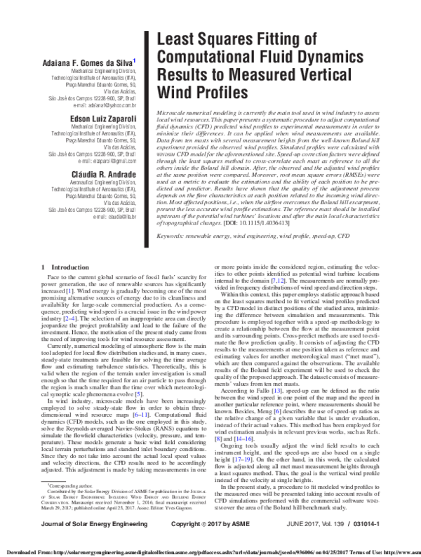 (PDF) Least Squares Fitting of Computational Fluid Dynamics Results to Measured Vertical Wind ...