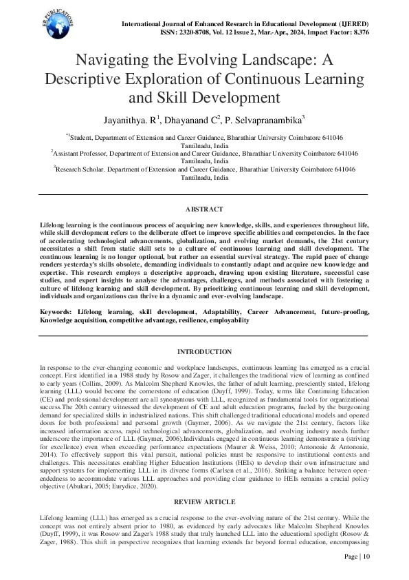 (PDF) Navigating the Evolving Landscape: A Descriptive Exploration of ...