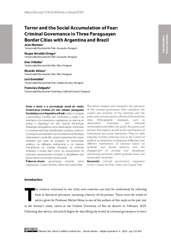 (PDF) Terror and the Social Accumulation of Fear: Criminal Governance ...