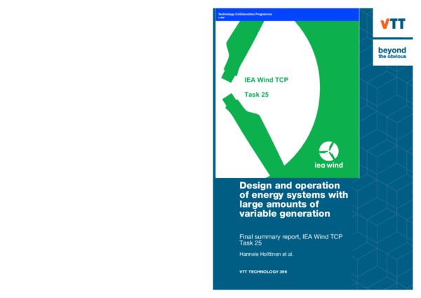 (PDF) Design and Operation of Energy Systems with Large Amounts of Variable Generation: IEA Wind ...