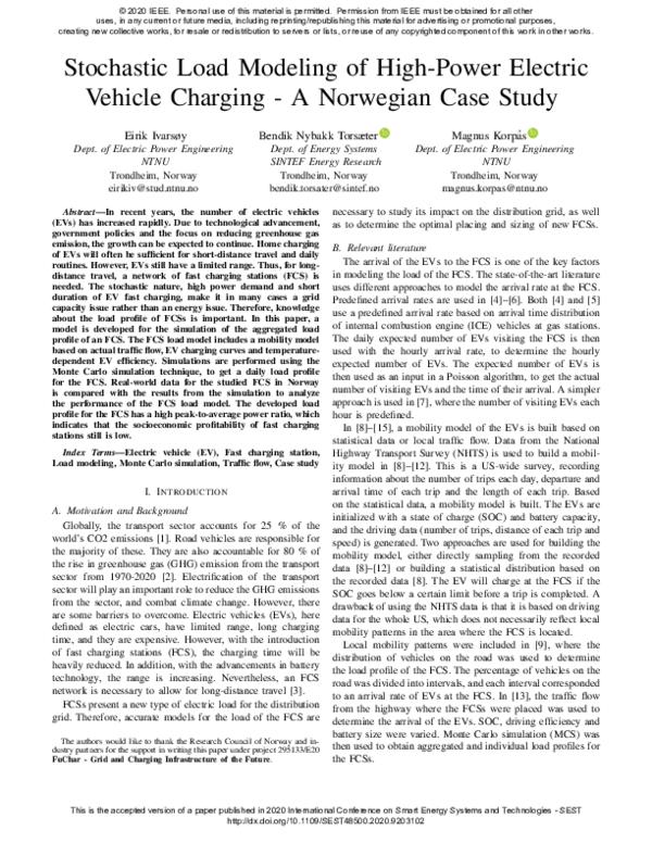 (PDF) Stochastic Load Modeling of High-Power Electric Vehicle Charging ...
