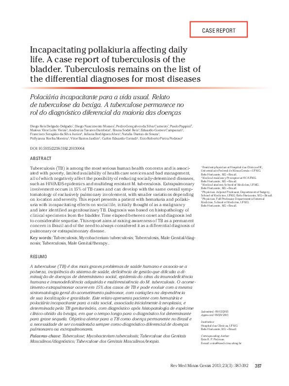 (PDF) Incapacitating pollakiuria affecting daily life. A case report of ...