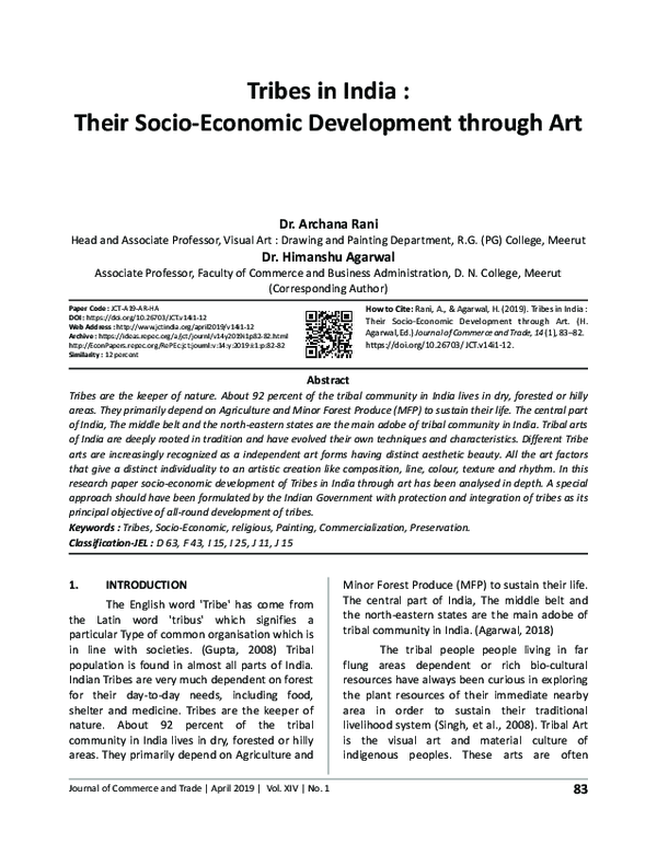 (PDF) Economic Development through Art
