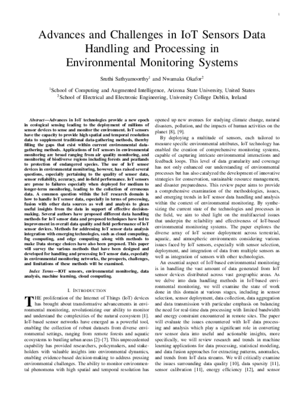 (PDF) Advances and Challenges in IoT Sensors Data Handling and ...