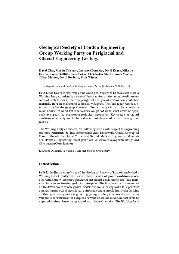 (PDF) Geological Society of London Engineering Group Working Party on ...