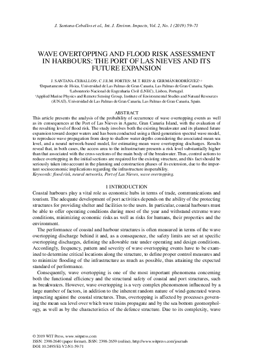 (PDF) Wave overtopping and flood risk assessment in harbours: The port ...