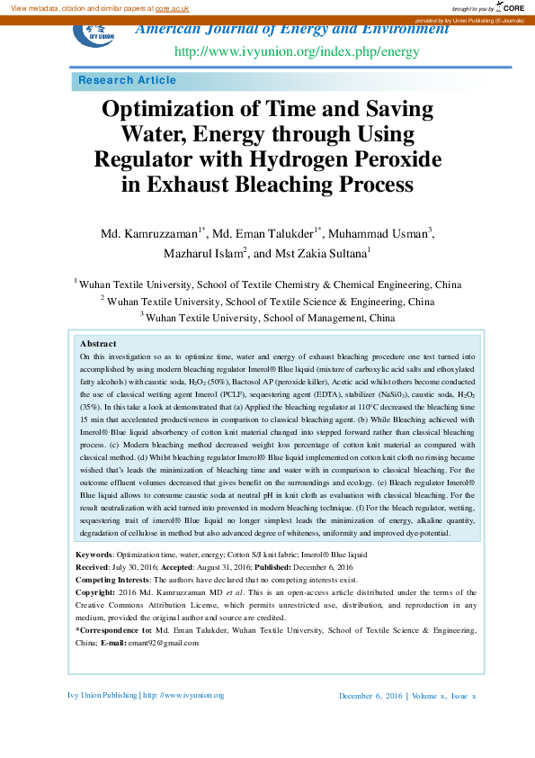 (PDF) Optimization of Time and Saving Water, Energy through Using ...