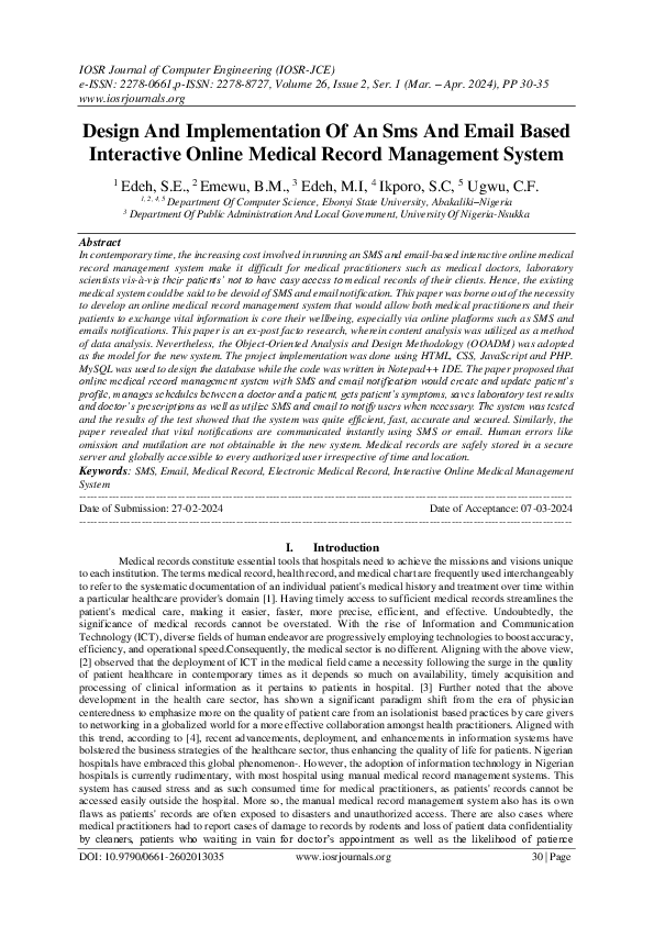 (PDF) Design And Implementation Of An Sms And Email Based Interactive ...