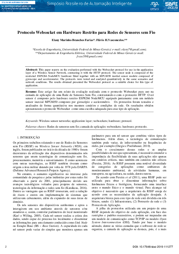 (PDF) Protocolo Websocket em Hardware Restrito para Redes de Sensores ...