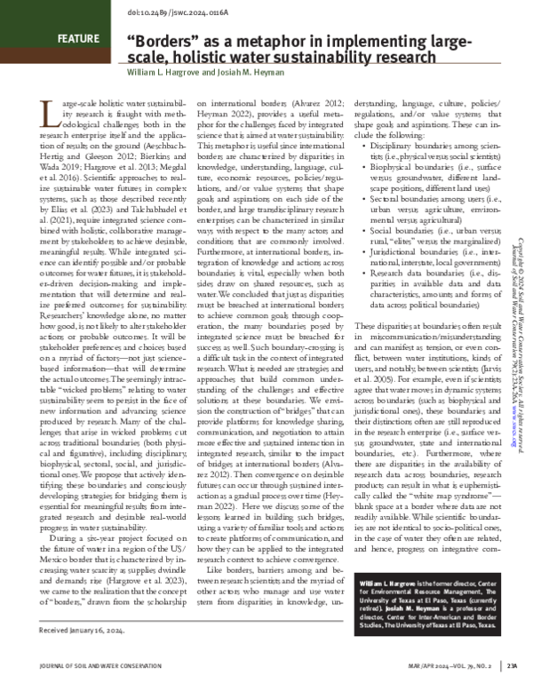 (PDF) “Borders” as a metaphor in implementing largescale, holistic ...