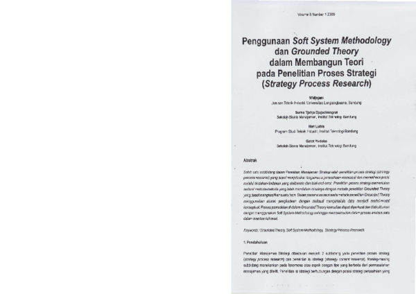 (PDF) Penggunaan Soft System Methodology Dan Grounded Theory Dalam Membangun Teori Pada ...