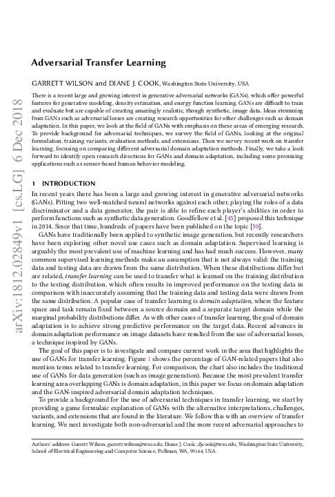 (PDF) Adversarial Transfer Learning