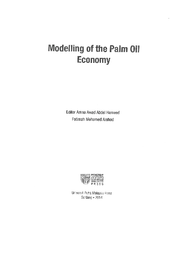 (PDF) Modelling of the palm oil economy