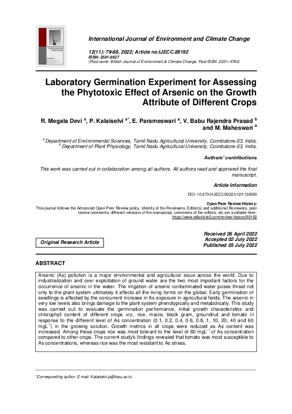(PDF) Laboratory Germination Experiment for Assessing the Phytotoxic ...