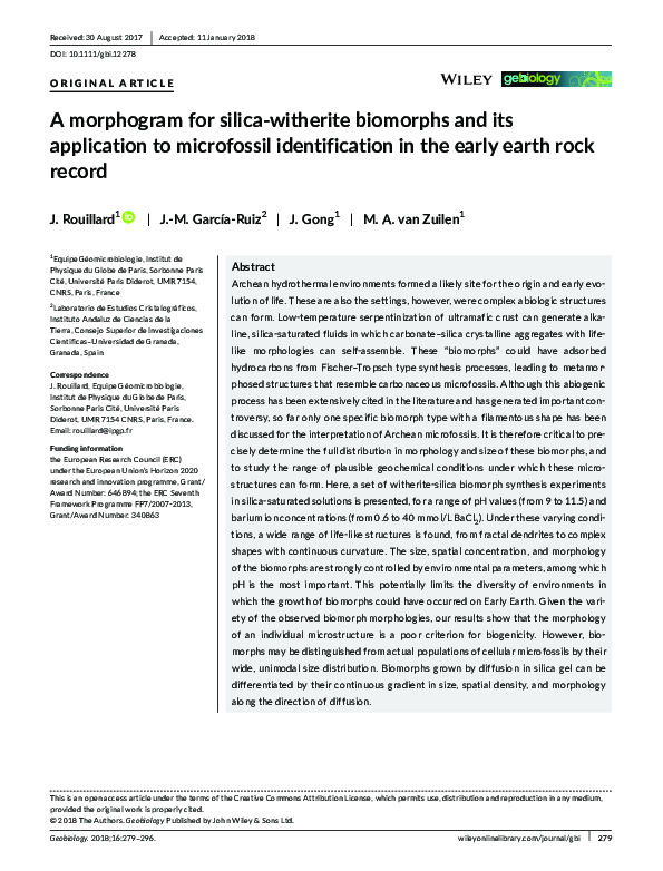(PDF) A morphogram for silica-witherite biomorphs and its application ...