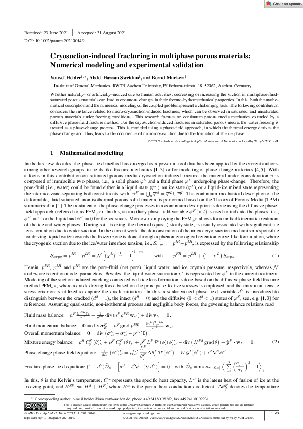 (PDF) Cryosuction‐induced fracturing in multiphase porous materials ...