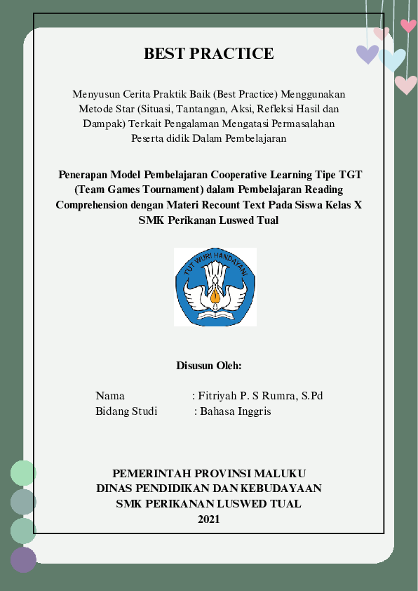 (PDF) Penerapan Model Pembelajaran Cooperative Learning Tipe TGT (Team Games Tournament) dalam ...