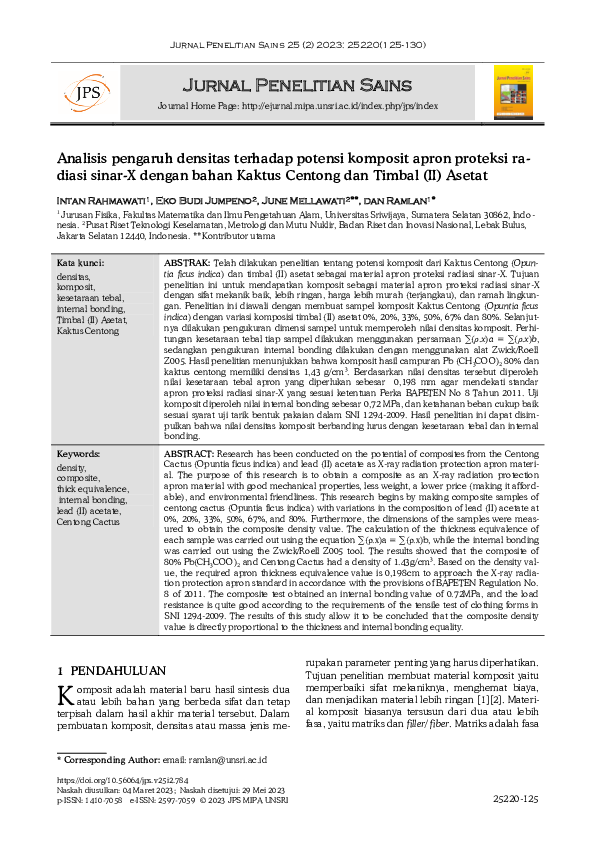 (PDF) Analisis Pengaruh Densitas Terhadap Potensi Komposit Apron ...