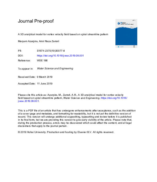(PDF) A 3D analytical model for vortex velocity field based on spiral ...