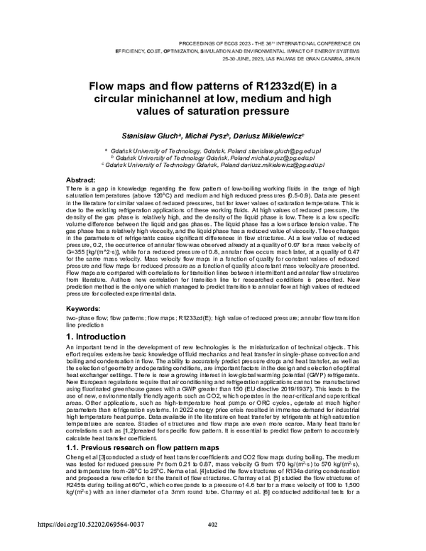 (PDF) Flow Maps and Flow Patterns of R1233zd(E) in a Circular ...