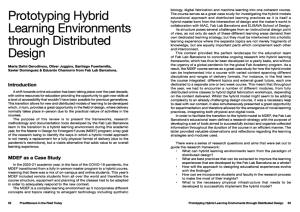 (PDF) Prototyping Hybrid Learning Environments through Distributed Design TIDDbook