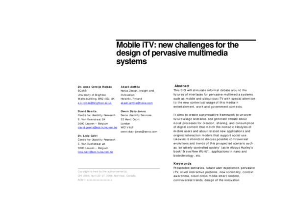 (PDF) Mobile iTV