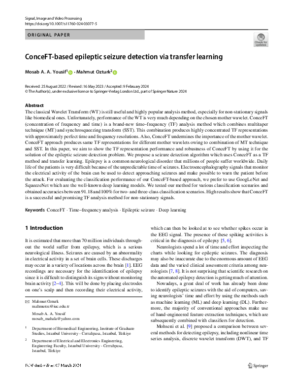 Pdf Conceft Based Epileptic Seizure Detection Via Transfer Learning