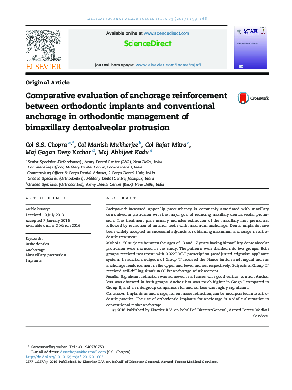 (PDF) Comparative evaluation of anchorage reinforcement between ...