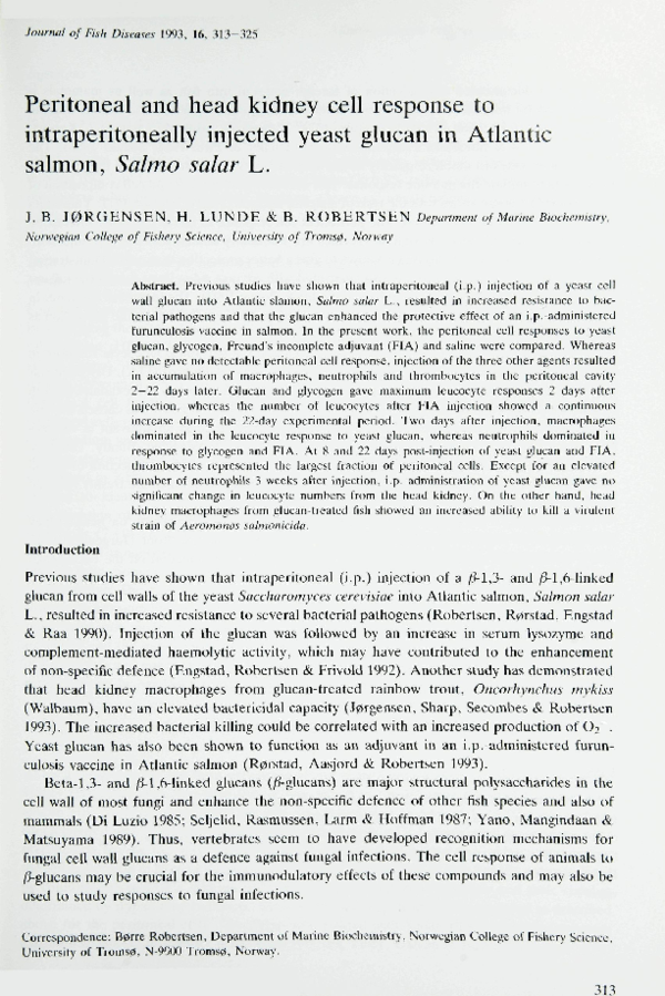 (PDF) Peritoneal and head kidney cell response to intraperitoneally ...