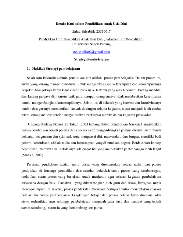 (DOC) Desain serta Aspek-aspek yang terkait, dan Model-model Pembelajaran