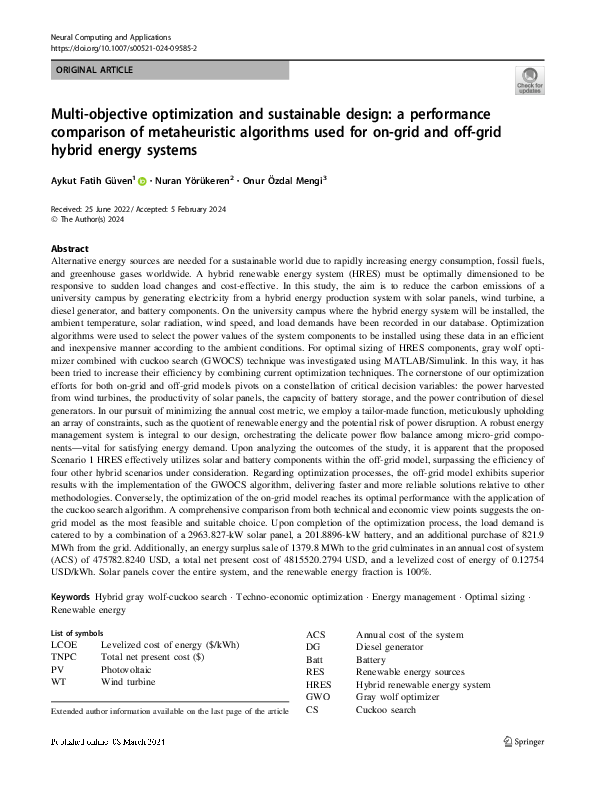 Pdf Multi Objective Optimization And Sustainable Design A
