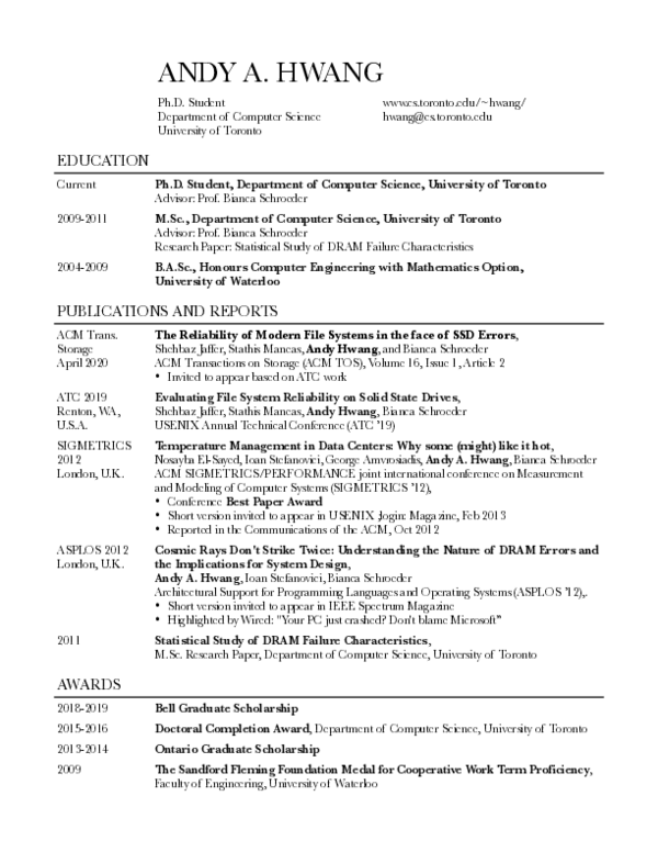 (PDF) The Reliability of Modern File Systems in the face of SSD Errors