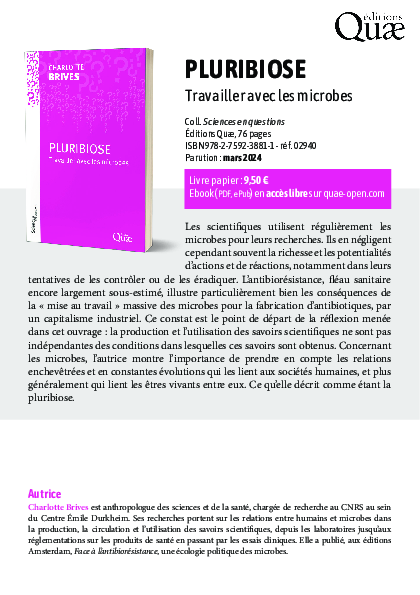 (PDF) Pluribiose, travailler avec les microbes