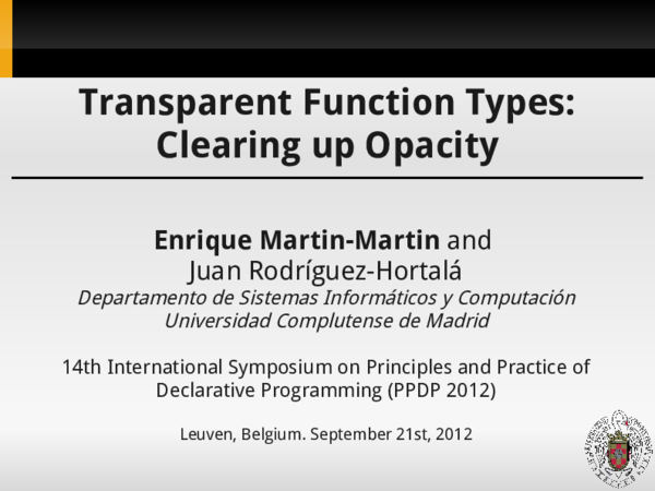 Pdf Transparent Function Types