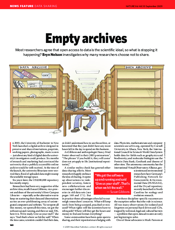 (PDF) Data sharing: Empty archives