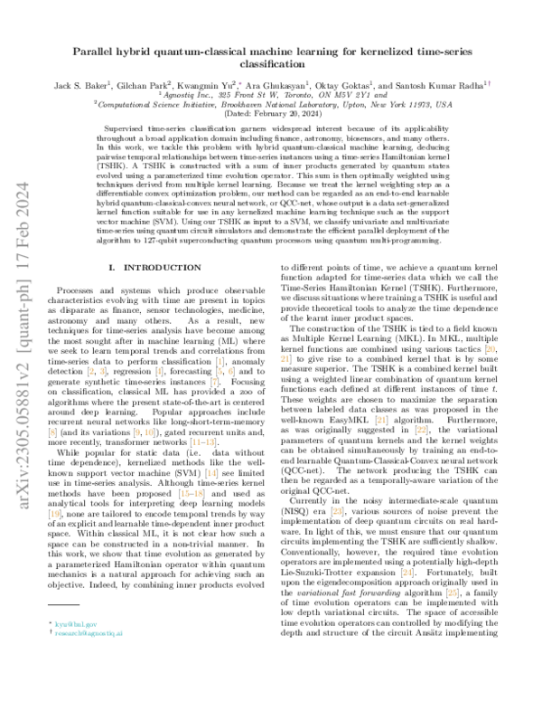 (PDF) Massively parallel hybrid quantum-classical machine learning for ...
