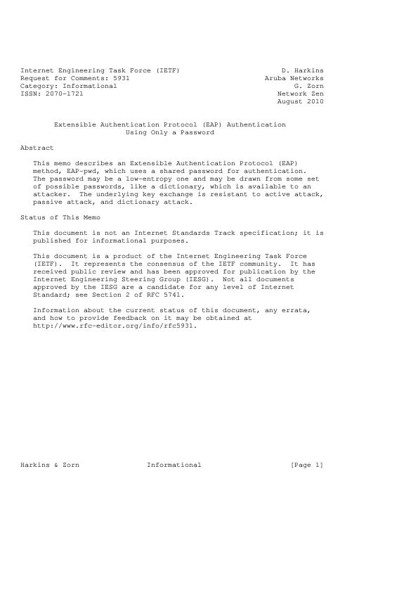 Pdf Extensible Authentication Protocol Eap Authentication Using