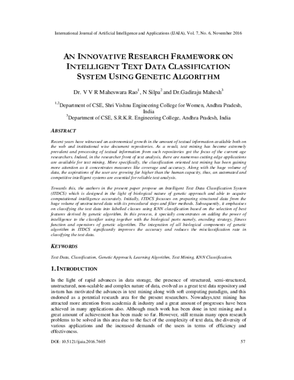 (PDF) An Innovative Research Framework on Intelligent Text Data ...