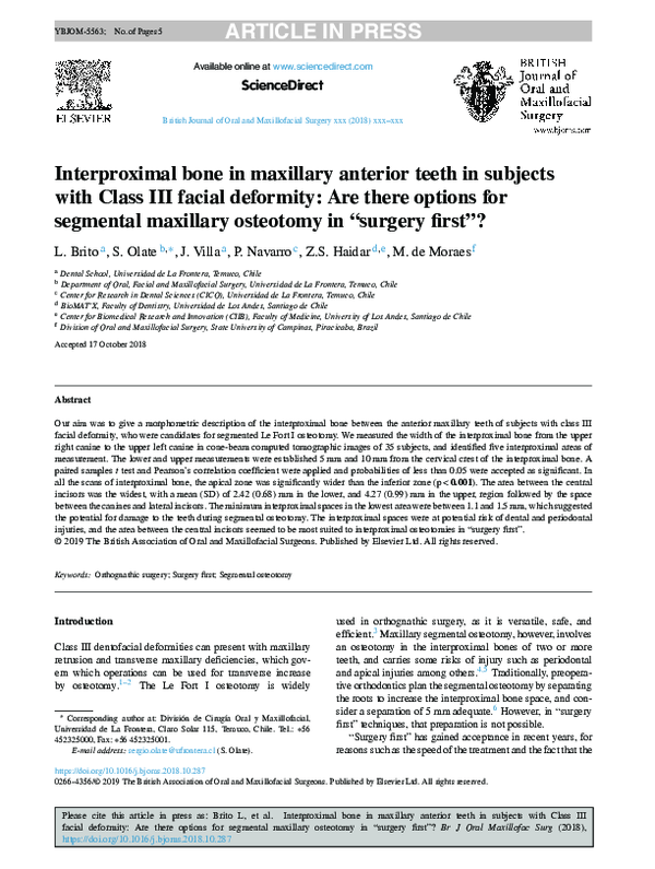 (PDF) Interproximal bone in maxillary anterior teeth in subjects with ...