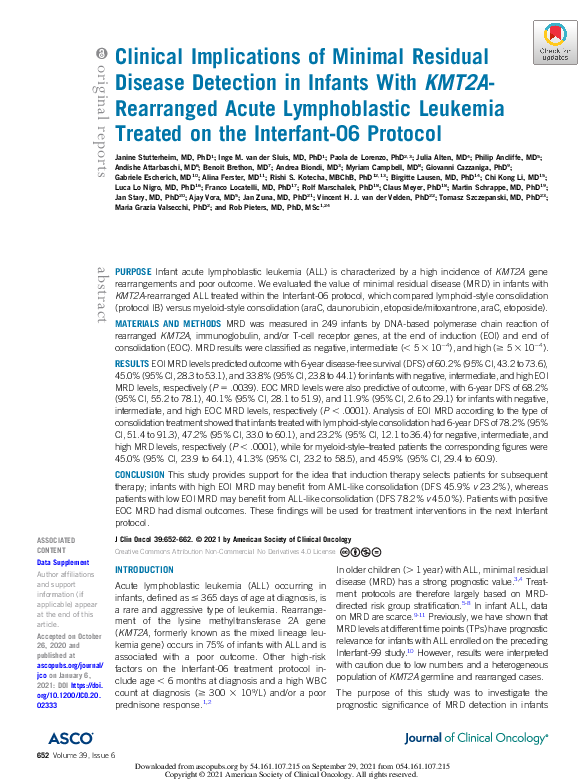 (PDF) Clinical Implications of Minimal Residual Disease Detection in ...
