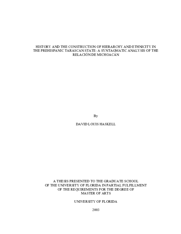 (PDF) History and the Construction of Hierarchy and Ethnicity in the ...