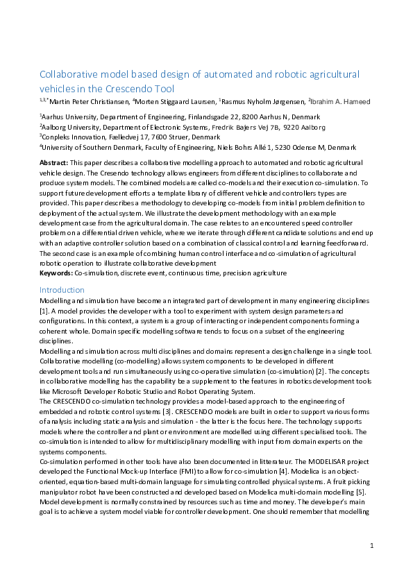 (PDF) Collaborative model based design of automated and robotic ...